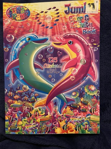 Lisa Frank Jumbo Color & Activity Book 125 Stickers Dancing Dolphins ...