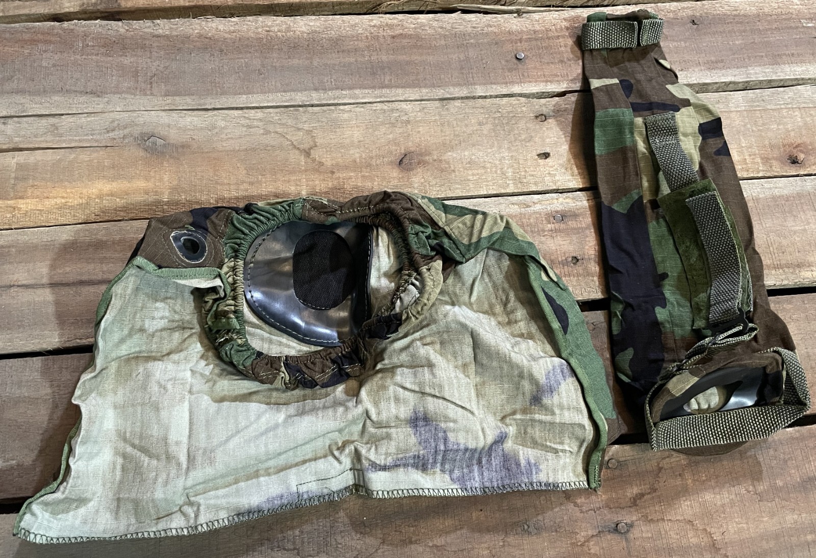 USGI Military JSList CW Mask / Hose Cover Set Woodland 2920-01-435-5021 ...