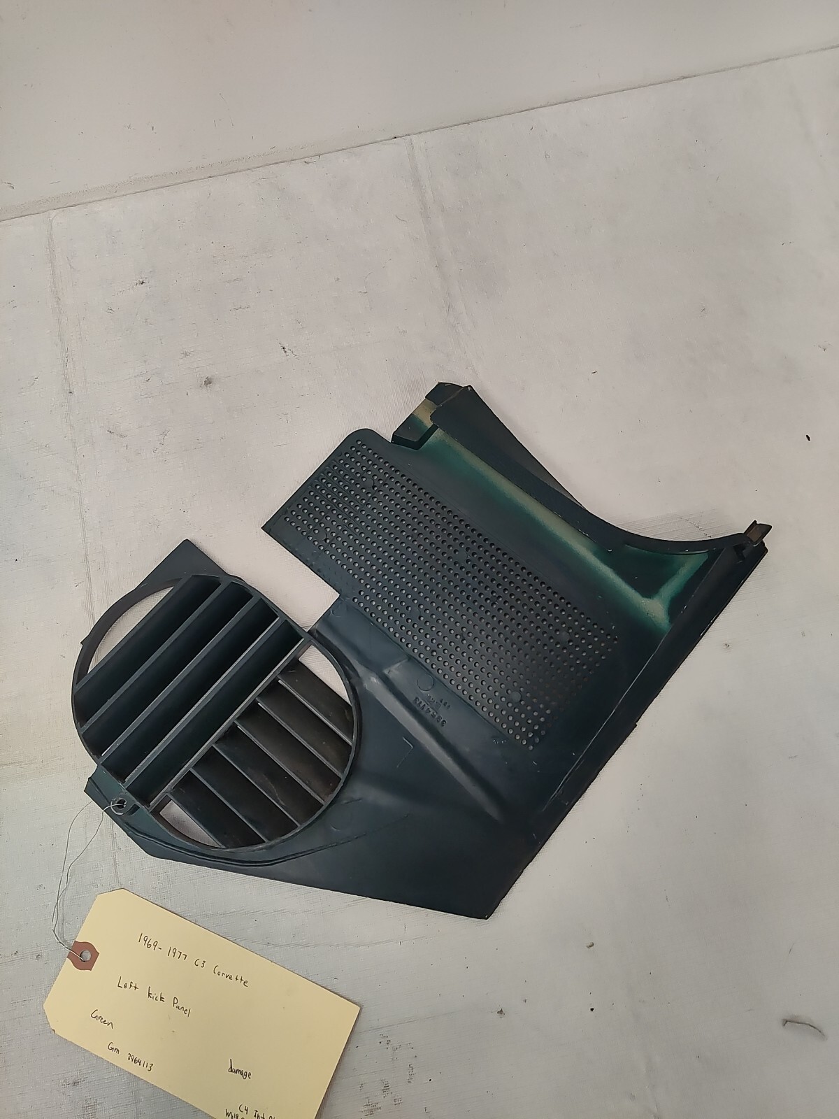 1969-1977 C3 Corvette Left Kick Panel Trim Driver Side (LH) Green ...