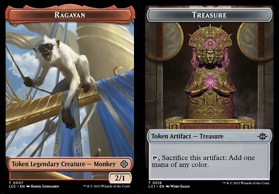 MTG Commander LCI TOKEN Ragavan #0007 Treasure #0018 | eBay