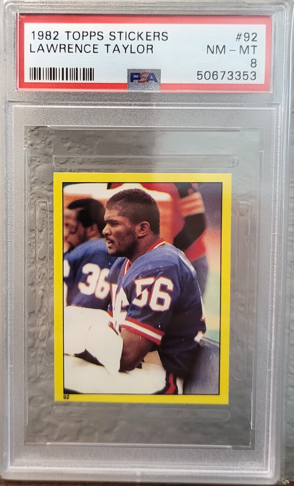 1982 Topps Stickers LT Lawrence Taylor 🐐 RC Rookie #92 PSA 8 🔥 RARE | eBay