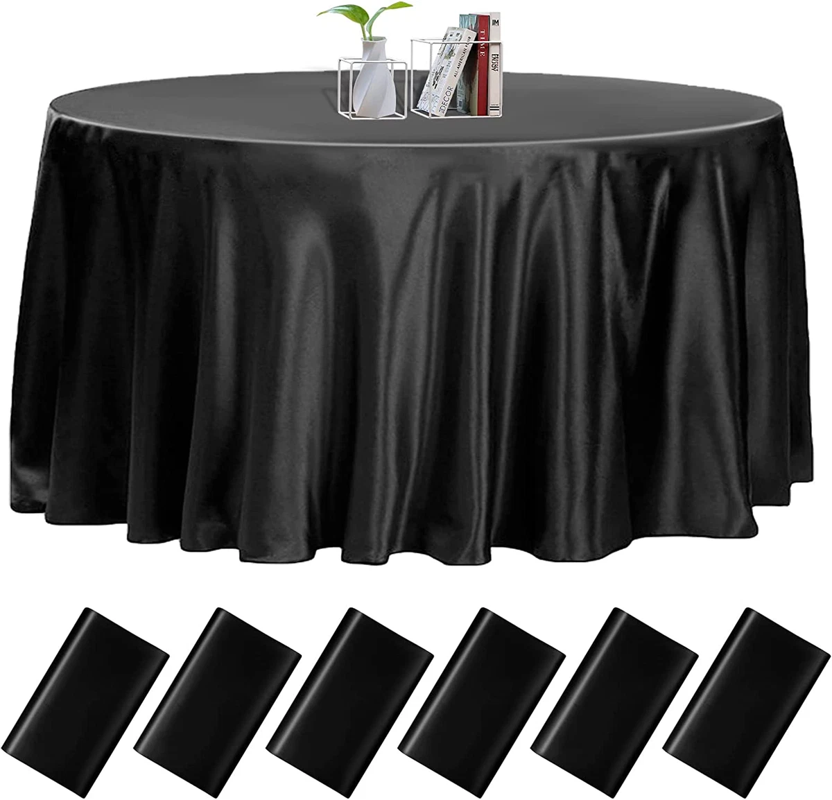 Black Round Tablecloth