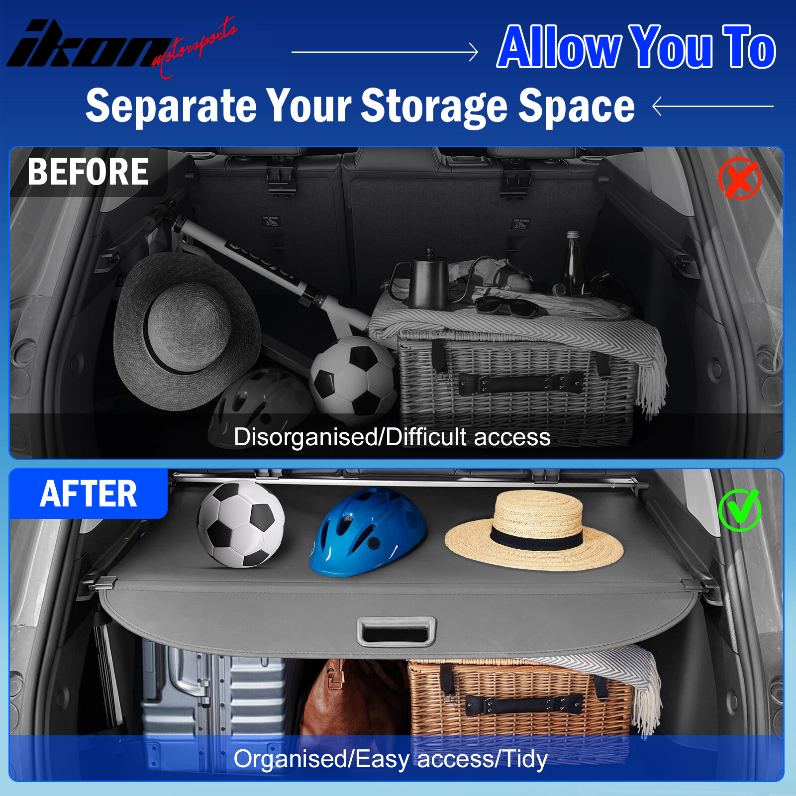 For 21-26 Suburban Cadillac Yukon Retractable Trunk Security Tonneau ...