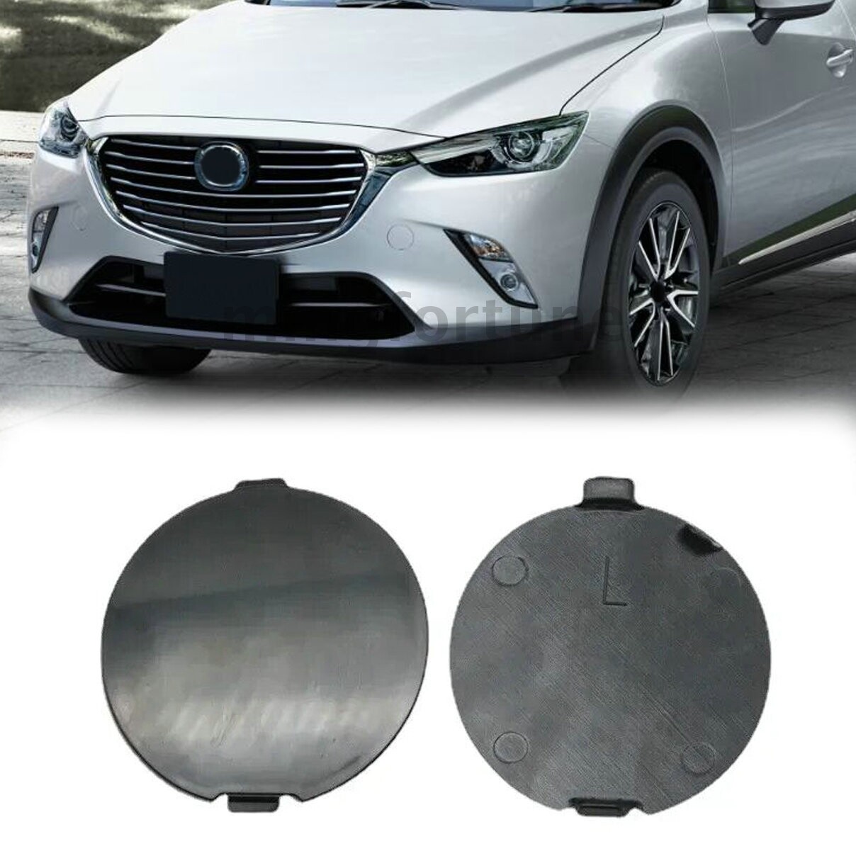L+R For Mazda CX3 CX-3 14-23 Front Bumper Towing Hook Eye Cover Trailer Trim Cap | eBay