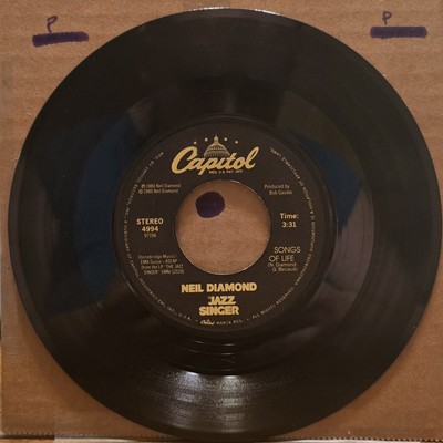 Neil Diamond - Jazz Singer - 45RPM 7" Capitol - Vinyl Records | eBay