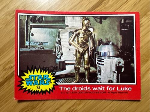 1977 Star Wars Series 2 (Red) #73 The droids wait for Luke | eBay