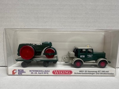 Wiking LKW Hanomag ST100 Tieflade-Hz Straßenwalze Auf.Albhorn ...