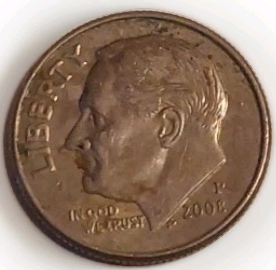 17.91 MM 2008 P Roosevelt Dime Abuot Uncirculated US Coin KM#195a Free ...