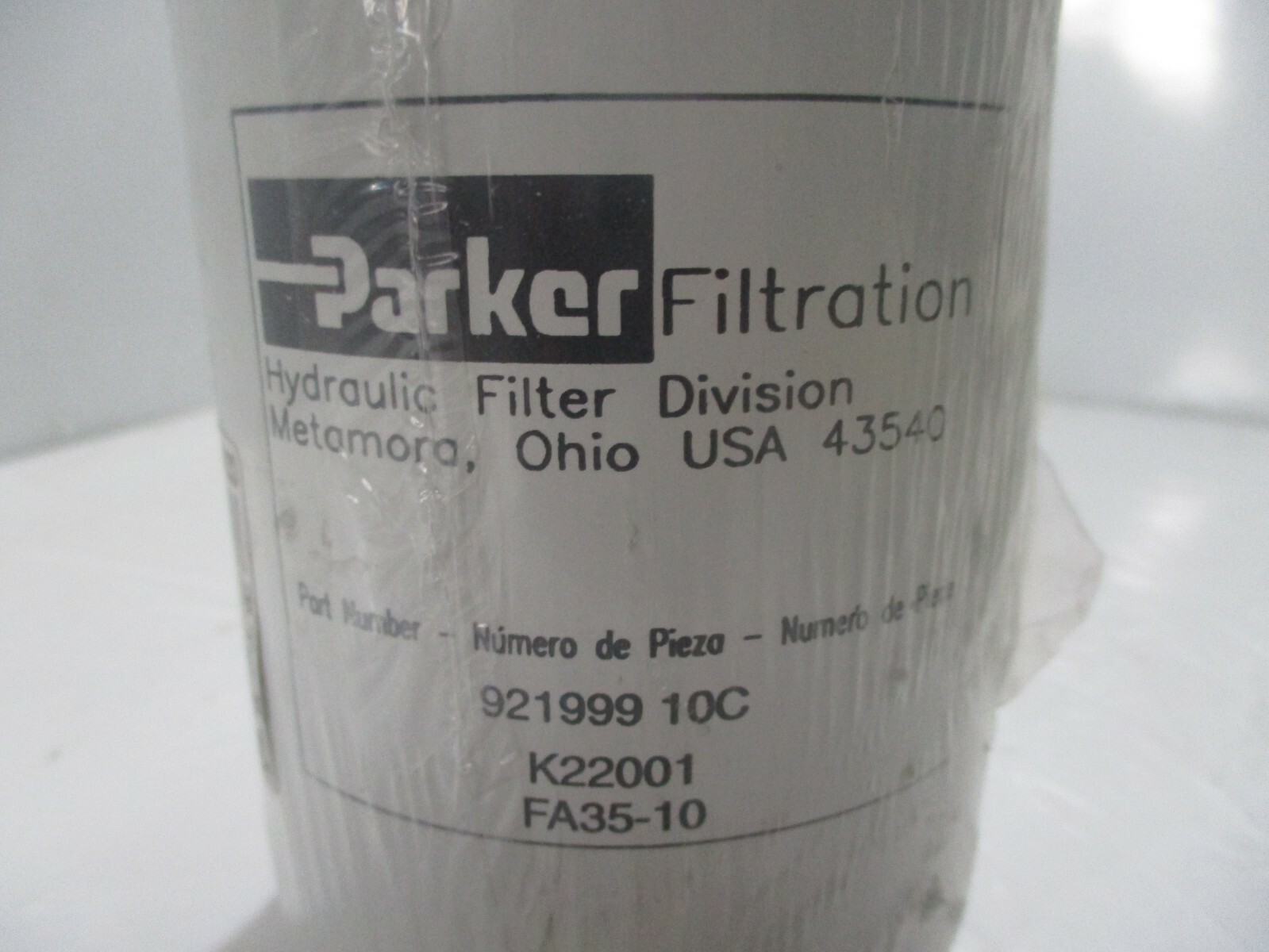 HP INDIGO MPL-1900-02 PARKER HYDRAULIC FILTER 921999 10C K-22001 FA35 ...
