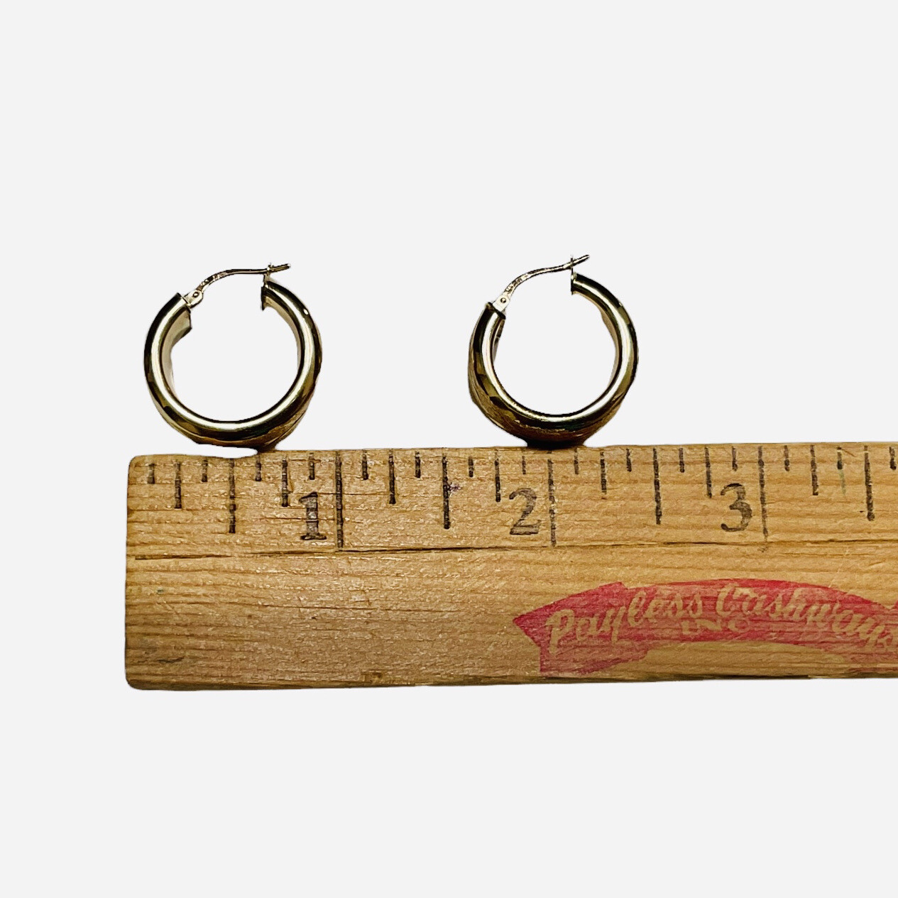 GCJ 14k Gold Hoop Earrings 4.9grams George Carter Jessup Italy Textured ...