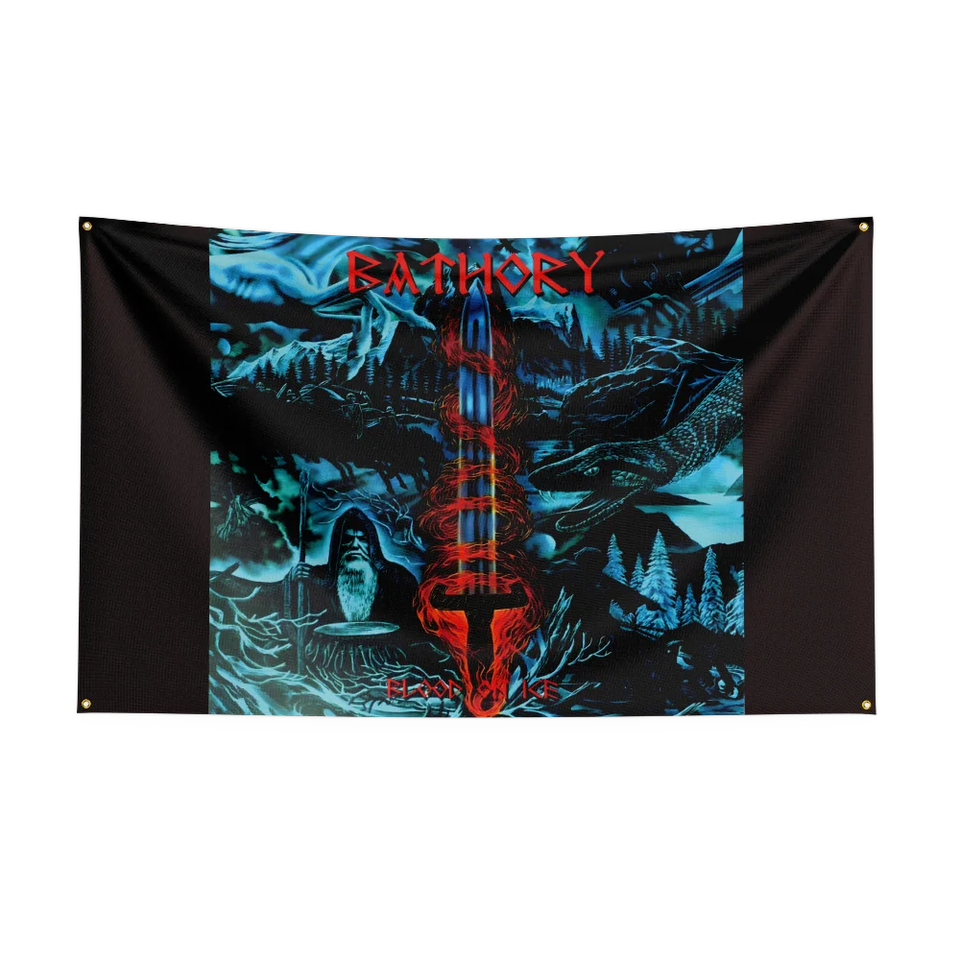 Bathory Heavy Metal Rock Band Flag Banner Tapestry Wall Poster + Brass ...