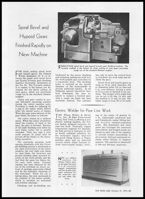 1937 Wilson Welder & Metals New YOrk Electric Welding Machine Article ...