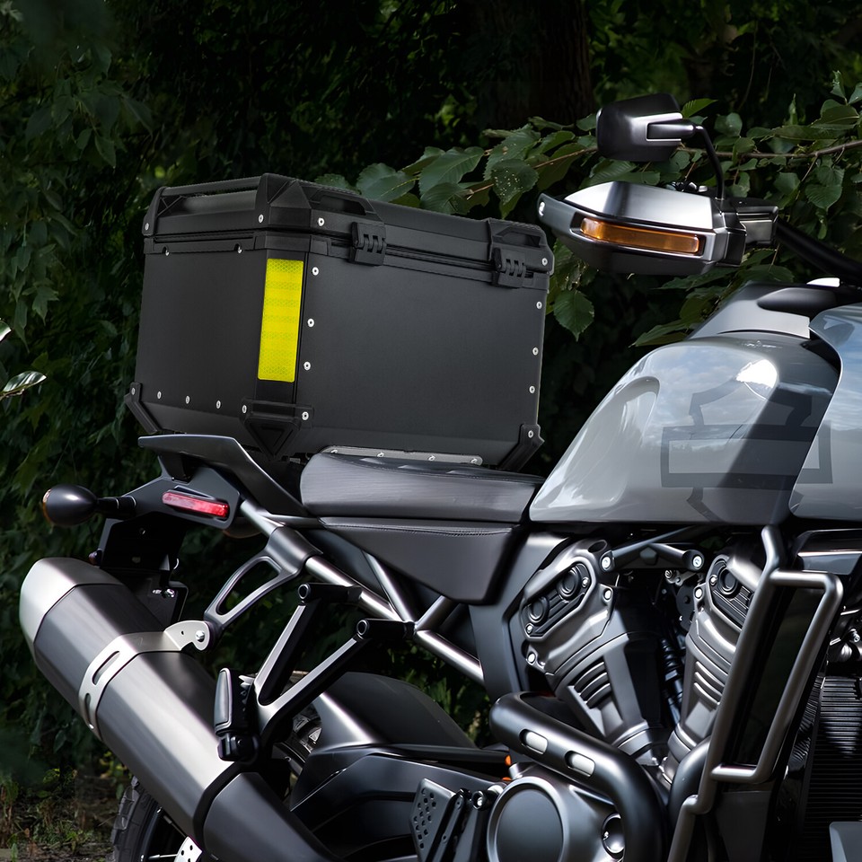 56L Black Motorcycle Luggage Waterproof Tail Box Scooter Trunk Storage ...