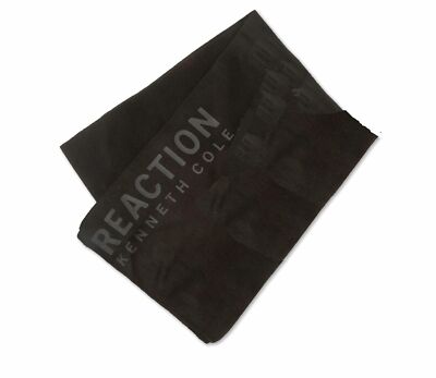 $138 Kenneth Cole Reaction Unisex Men's Black Classic Logo Scarf Shawl ...