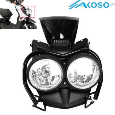 Dual Eye Front Bug Headlight Head Light Lamp & Guard Set For BWS 125 ...