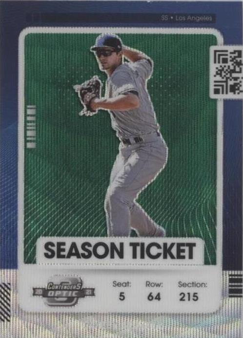 2021 Panini Contenders - Corey Seager #5 Optic Green Wave Ticket for ...