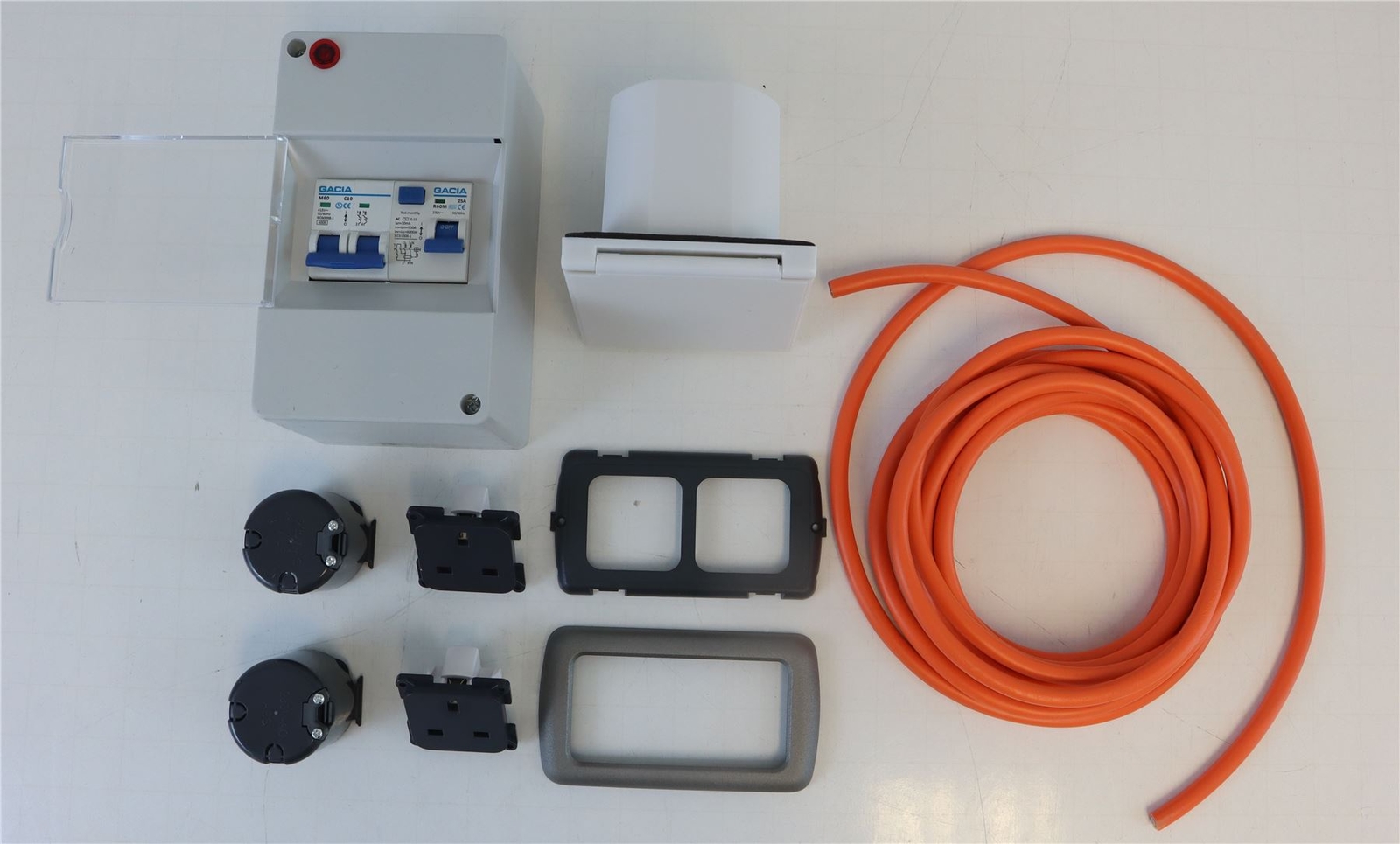 ELECTRIC 240V HOOK UP WHITE KIT FOR CAMPERVAN/MOTORHOME/CARAVAN | eBay