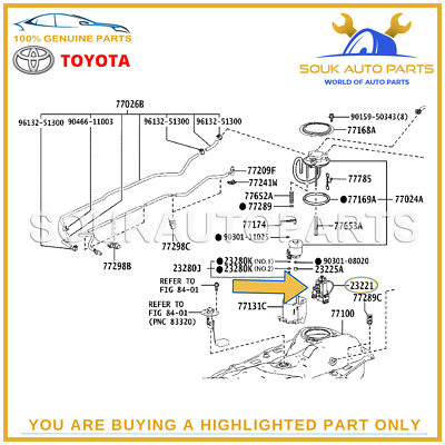 23220-36011 Genuine Toyota PUMP ASSY, FUEL W/FILTER 2322036011 OEM | eBay