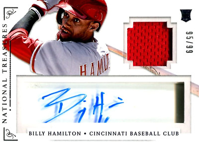 Billy Hamilton 2014 National Treasures Panini Event-Used/Autographed ...