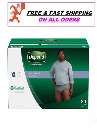 Depend Fit-Flex Underwear for Men : Extra Large (80 ct.) | eBay