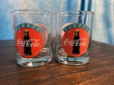 Lot of 2 Vintage Coca-Cola Rocks Glasses- Always Coca-Cola | eBay