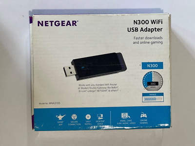 NETGEAR N300 Mbps WNA3100 WIRELESS WIFI Receiver USB ADAPTER Antenna ...