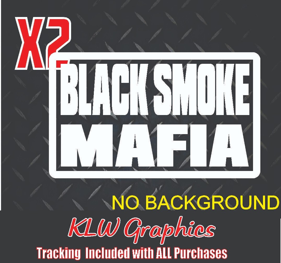 Black Smoke Mafia Decal Sticker Turbo Diesel Truck 6.6L 6.7L Soot Def ...