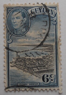 CEYLON 6 CENTS STAMP. COLOMBO HARBOUR. GEORGE VI | eBay