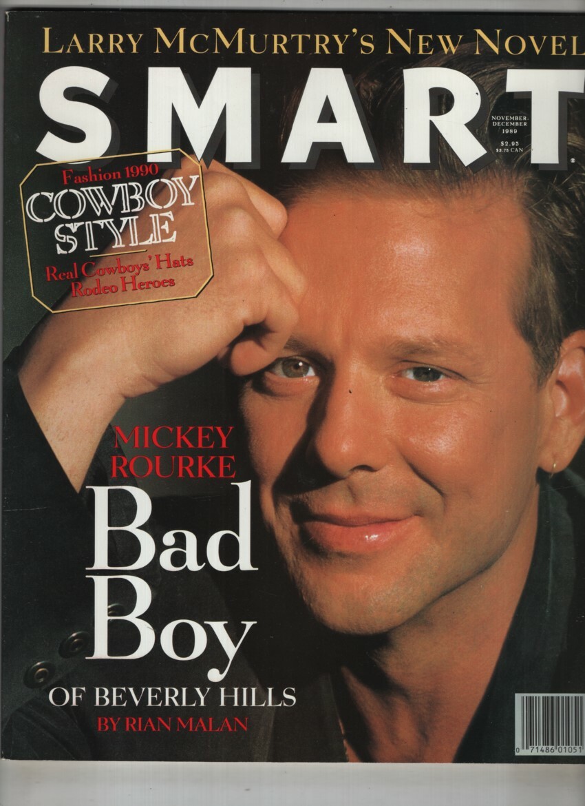 Smart Mag Mickey Rourke Larry McMurtry Nov/Dec 1989 100721nonr | eBay