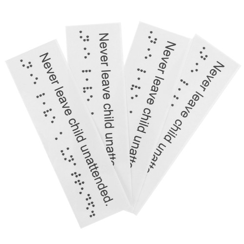 4Pcs Plastic Braille Label Board Plastic Braille Label Sign Board ...