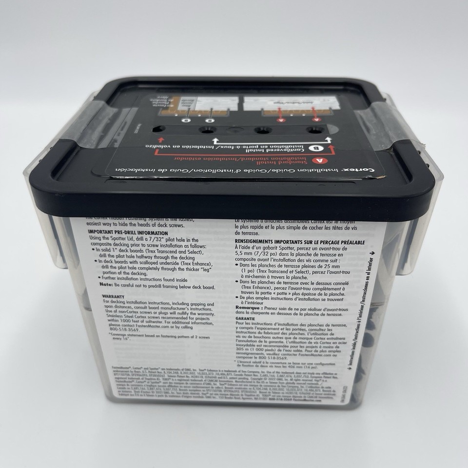 FastenMaster Cortex 2 1/2" Trex Decking Hidden Fastening 100 LF Toasted ...