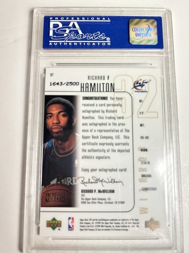1999-00 SPx - #97 Richard Hamilton /2500 Autograph PSA 9 | eBay