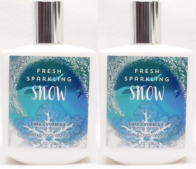 2 Bath Body Works FRESH SPARKLING SNOW Body Lotion / Hand Cream Shea ...