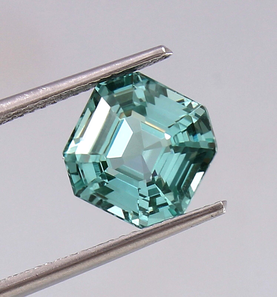 5.20 Ct AAA Flawless Natural Ceylon Green Spinel Loose Asscher Cut ...