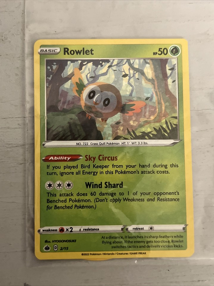 POKEMON CARD ROWLET 50 SKY CIRCUS | eBay