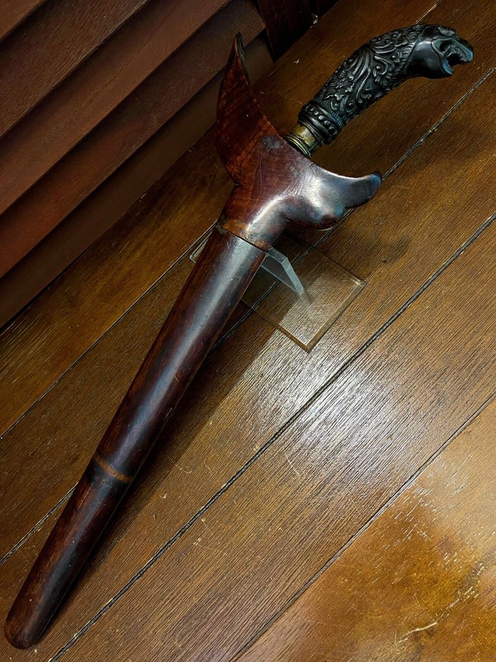 Antique Large Highly Rare Indonesia Kris Keris Detailed Dagger, Found ...