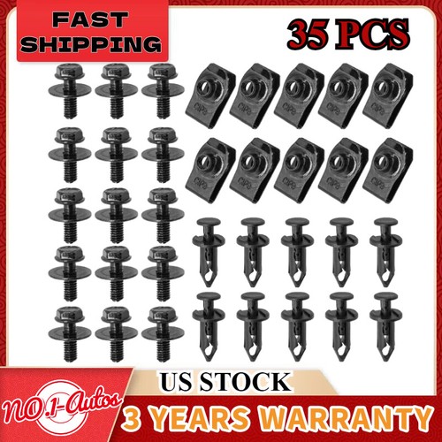 Body Bolts & U-nut Clips - M6 Engine Under Cover Splash Shield Guard ...