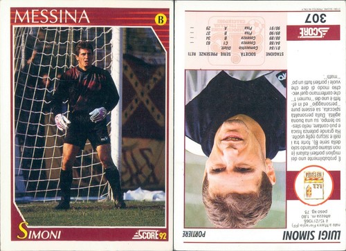 Score 92 Football Trading Card Year 1992 -messina, SIMONI-N.307 | eBay