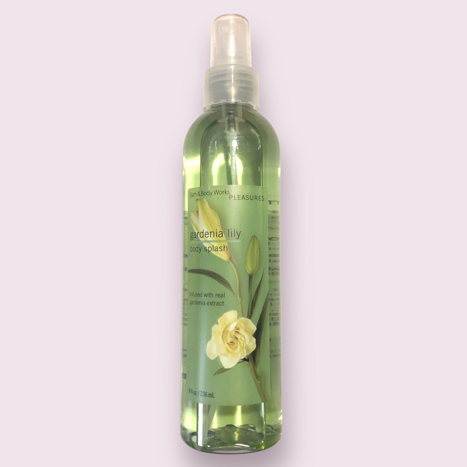 RARE &HTF Bath & Body Works Pleasures Gardenia Lily Splash Mist 8 oz ...