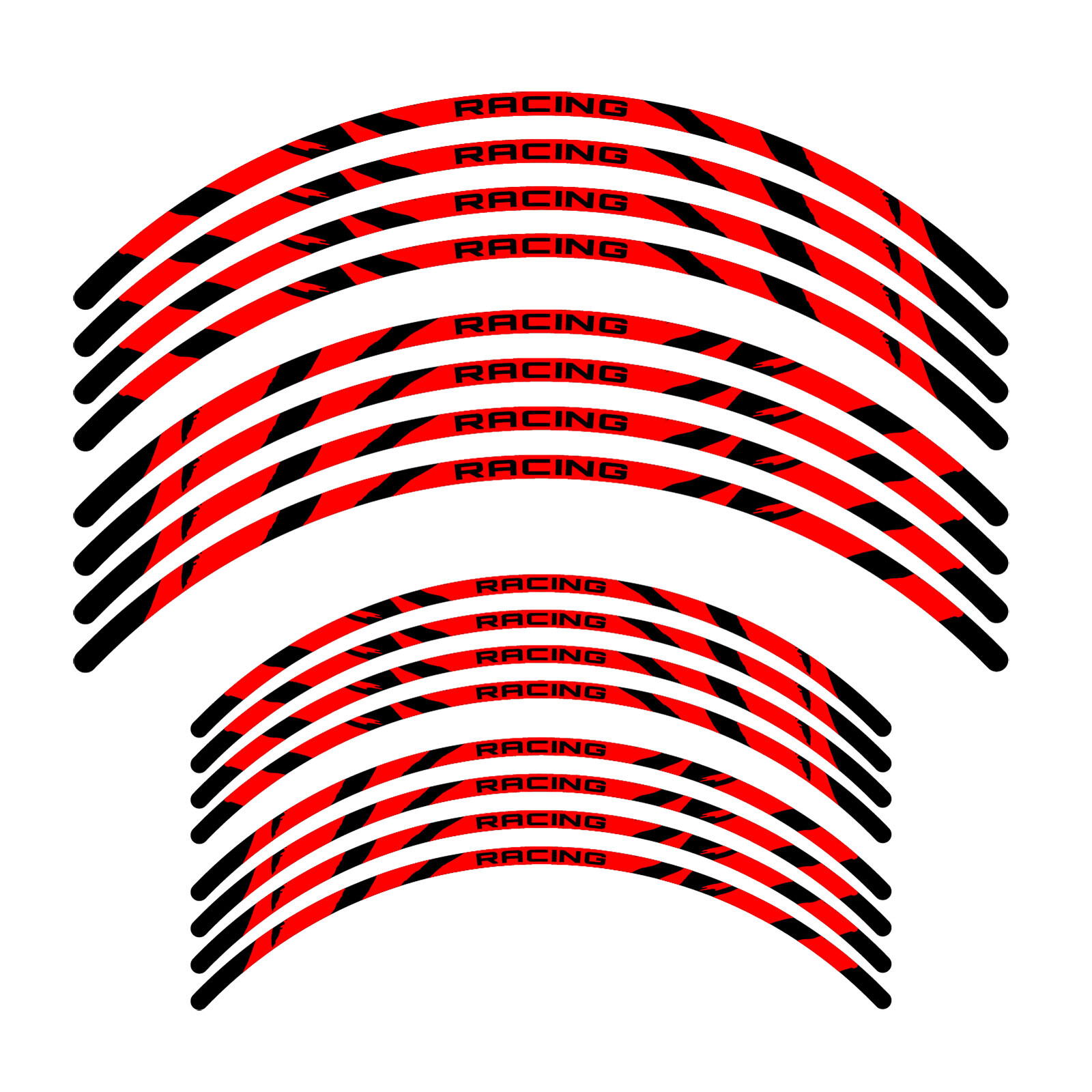 Red W02B 21" 18" MX Dirt Bike Wheel Sticker For Honda CRF 250F 19-23 22 ...