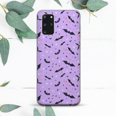 Witch Bat Halloween Purple Case For Samsung Note 20 S10 S20 S21 S22 S23 ...