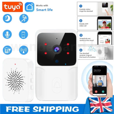 Smart WiFi Wireless Video Doorbell Security Ring Phone Camera Door Bell ...