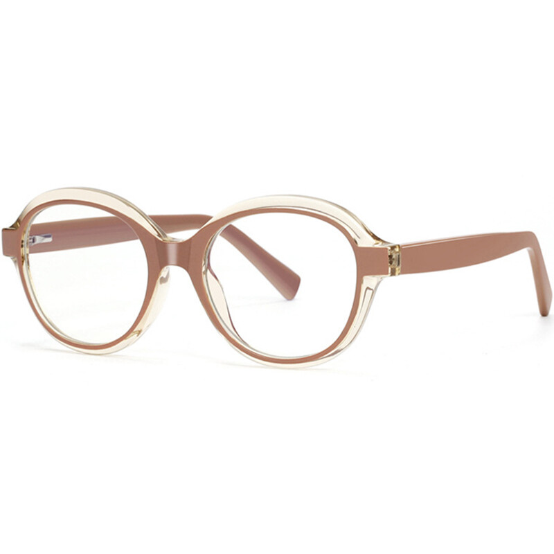 Round Glasses for Women Men Plastic Eyeglasses Frames Spring Hinges ...