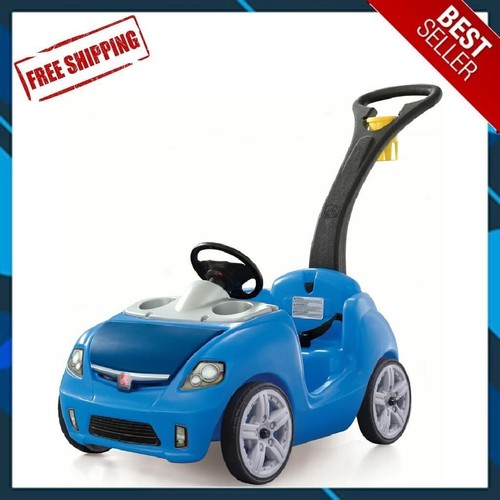 Step2 Whisper Ride II Kids Blue Push Car and Ride on Toy for Toddlers ...