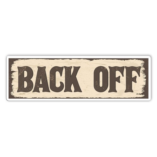 Back Off Stickers Retro Bumper Decals Safety Stickers For Car Truck Van ...
