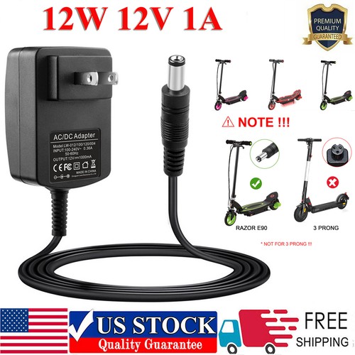 12V Battery Charger For Razor Power Core E90 PC90 E95 Adapter Power ...