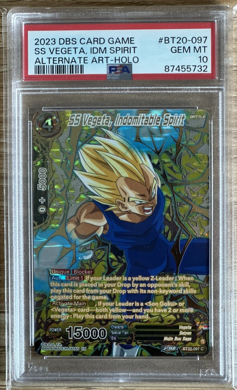 Dragon Ball Super SS Vegeta Indomitable Spirit Foil/Holo PSA10 Gold ...
