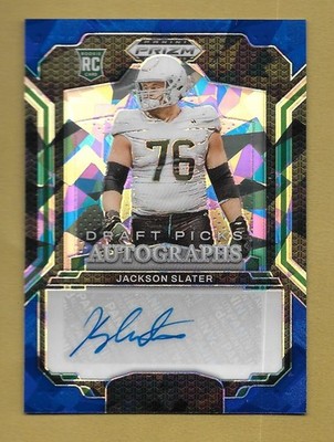 JACKSON SLATER 2025 PANINI PRIZM BLUE ROOKIE RC AUTOGRAPH AUTO CARD ...