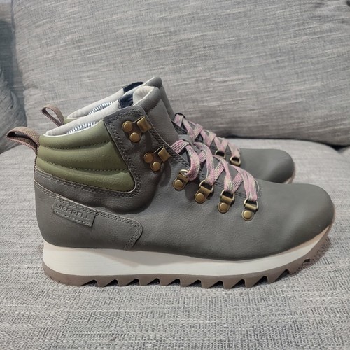 Merrell Women's Alpine Hiker Hiking Boot Olive Green Mid Size 9.5 ...