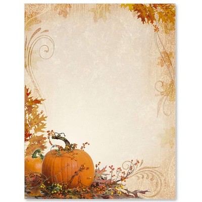 Fall Season Border Paper, Autumn-Inspired Design for Halloween ...